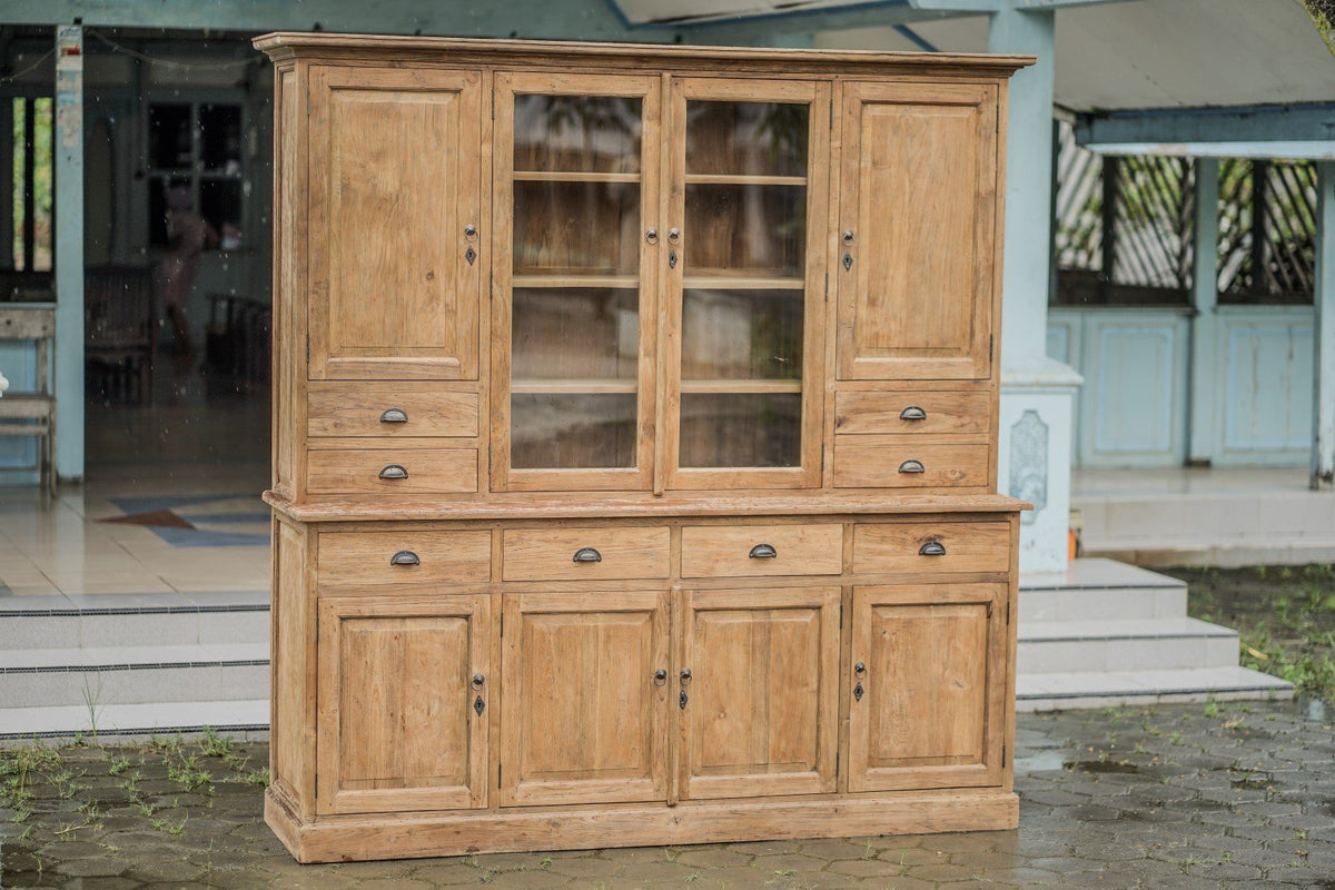 Teak buffetkast 220cm rustiek – Souren Meubels